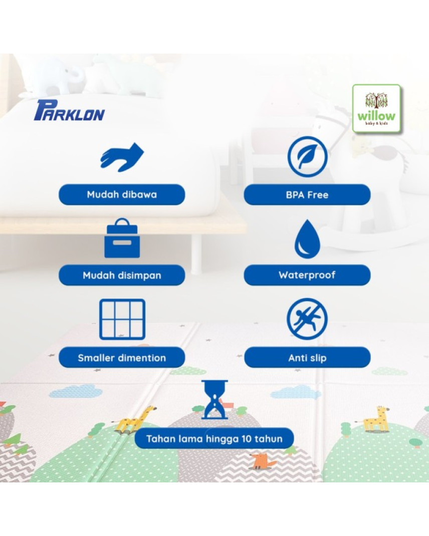 Parklon PVC Fold Mat XL - Balloon + Triangle | willowbabyshop